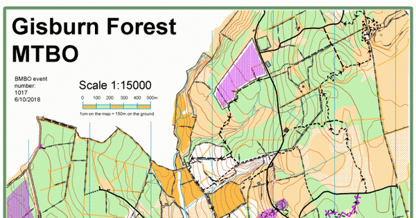 Gisburn MTBO map - Pendle Forest Orienteers